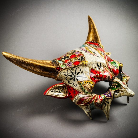 ILOVEMASKS | Accessories | Scary Devil Mask Venetian Mardi Gras ...